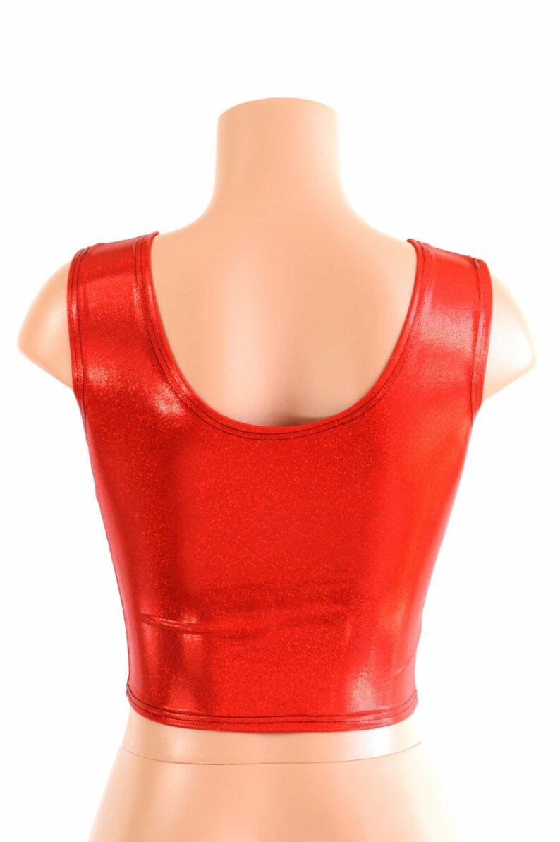 Red Sparkly Jewel Crop Tank 150043 | Etsy