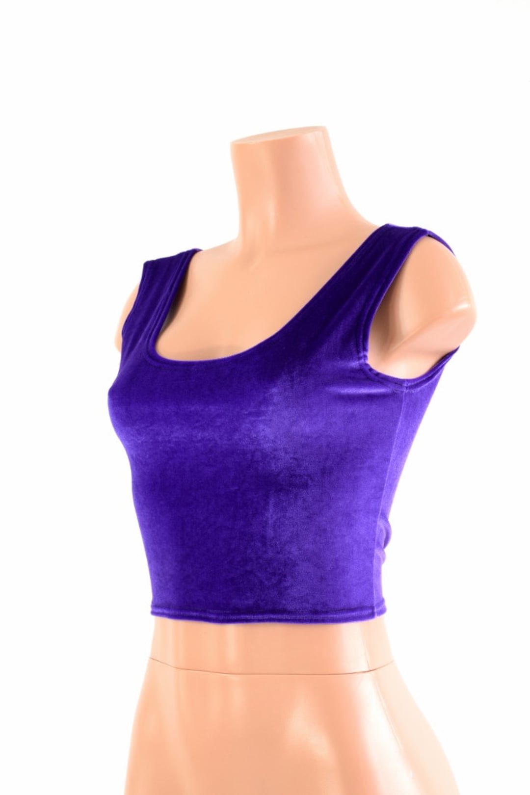 Purple Velvet Crop Tank 154258 - Etsy