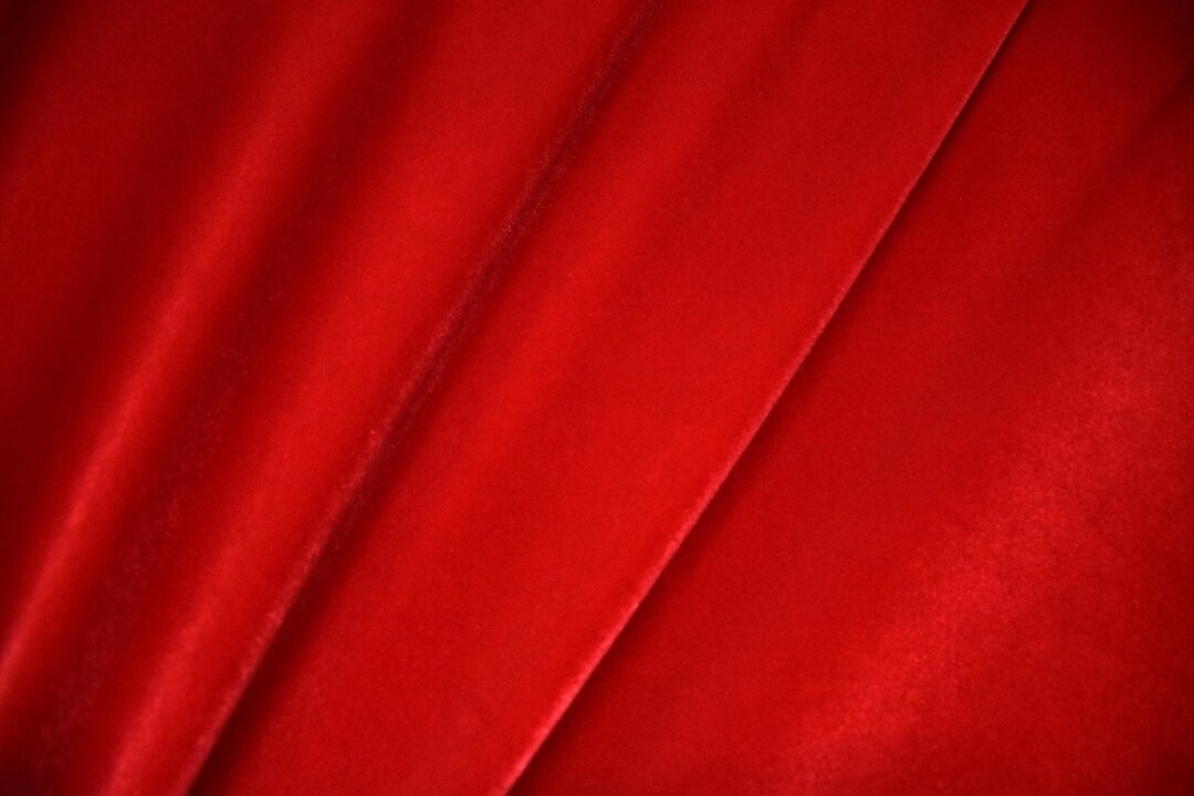 Solid Red Stretch Velvet Fabric (by the Yard) - Etsy