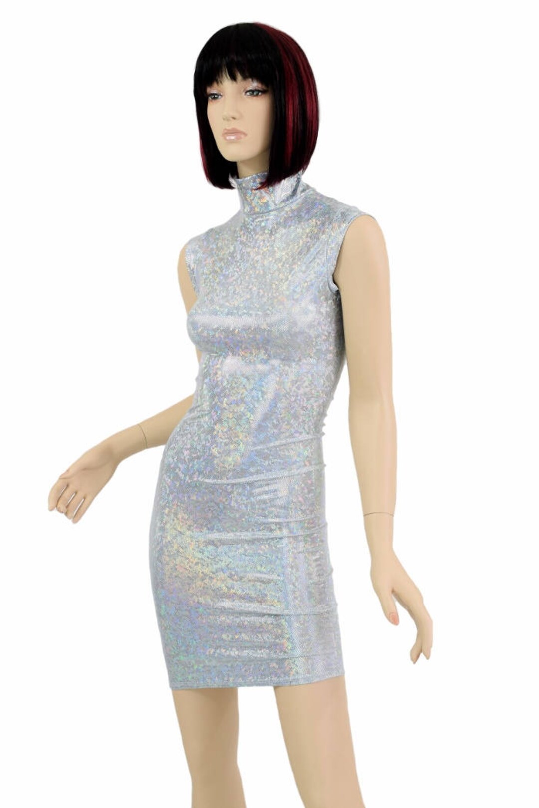 Frostbite Shattered Glass celia Dress With Turtle Neck and Mini Cap ...
