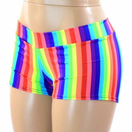 Lowrise Shorts in Silver Holographic Rave Festival Clubwear - Etsy