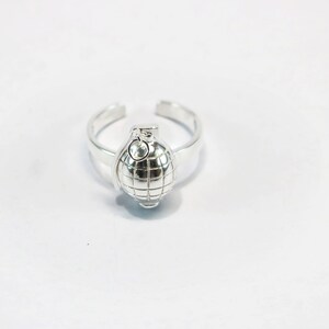 Up-cycled Silver Grenade Ring - Etsy
