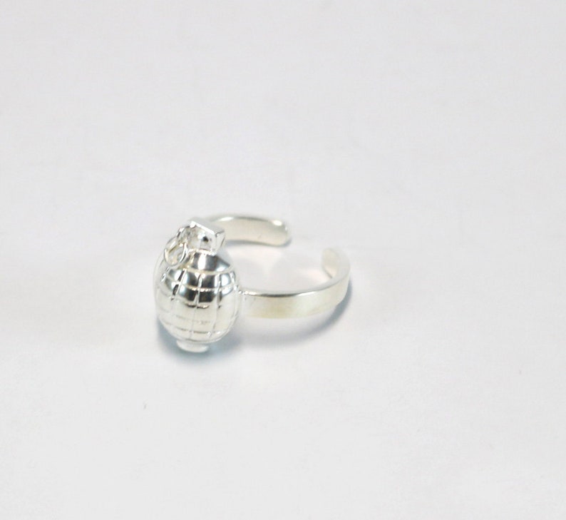 Up-cycled Silver Grenade Ring - Etsy