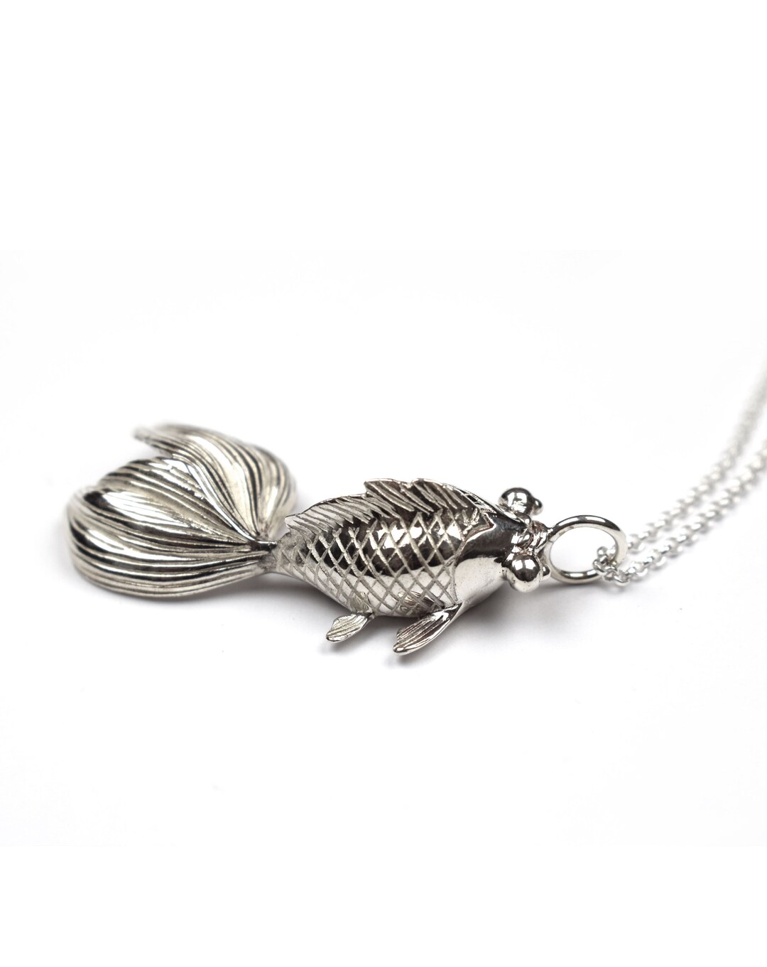 Hand-crafted Silver Koi Fish Pendant - Etsy