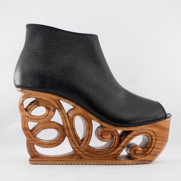 Wood Platform Shoes - Etsy