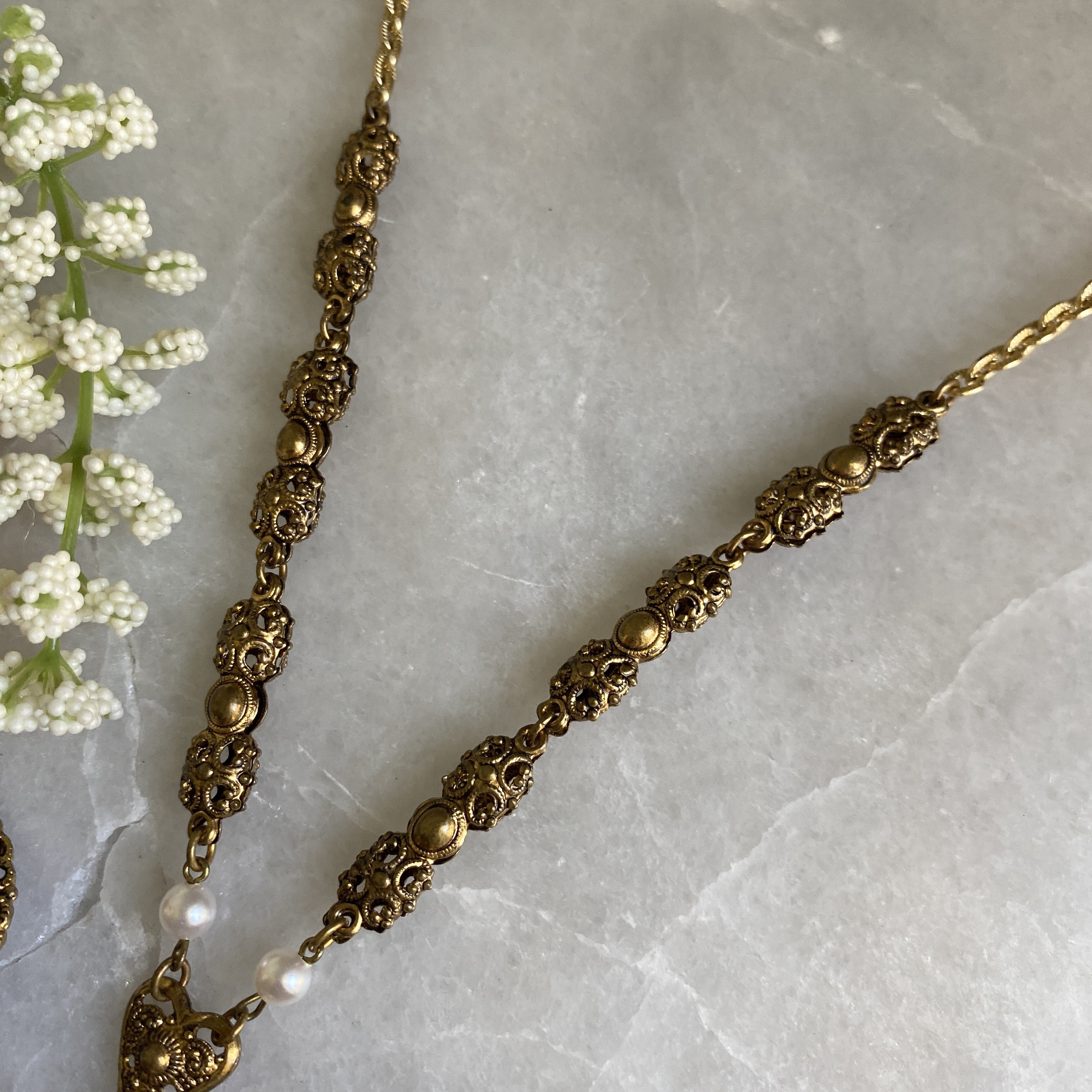 Vintage Jewelry Set W Germany Necklace & Earrings Antique | Etsy