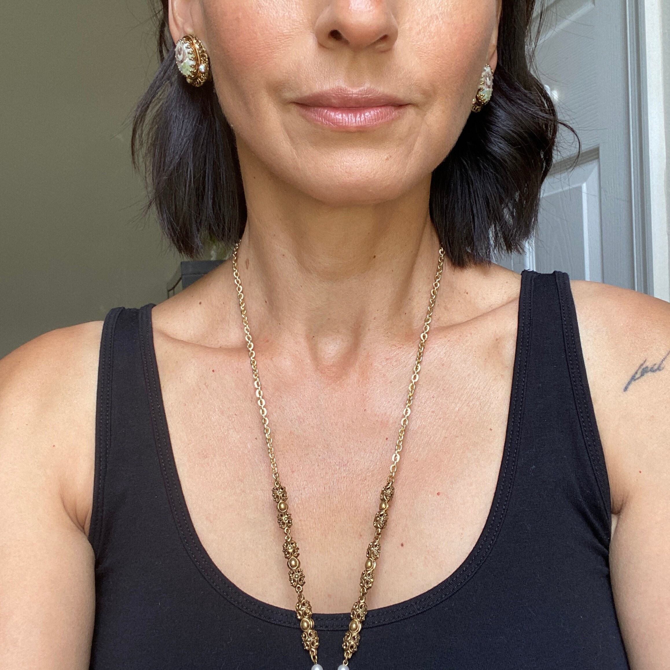 Vintage Jewelry Set W Germany Necklace & Earrings Antique | Etsy