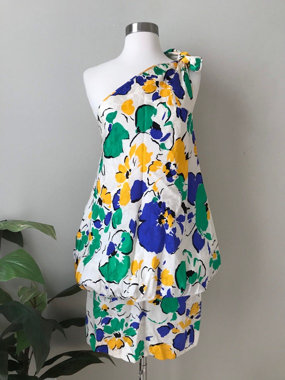 1980s tan bubble dress - Gem