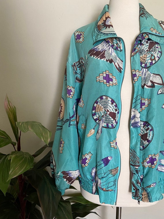 Vintage FUDA Bomber Jacket, Windbreaker Jacket, Nativ… - Gem