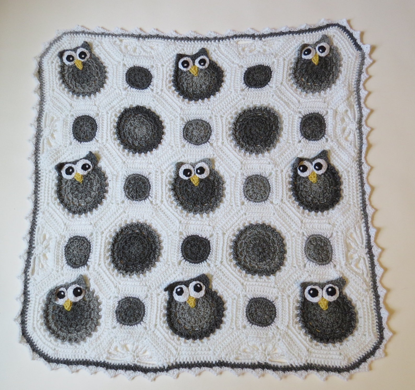 Owl Baby Blanket Crochet Owl Baby Blanket Crochet Owl - Etsy