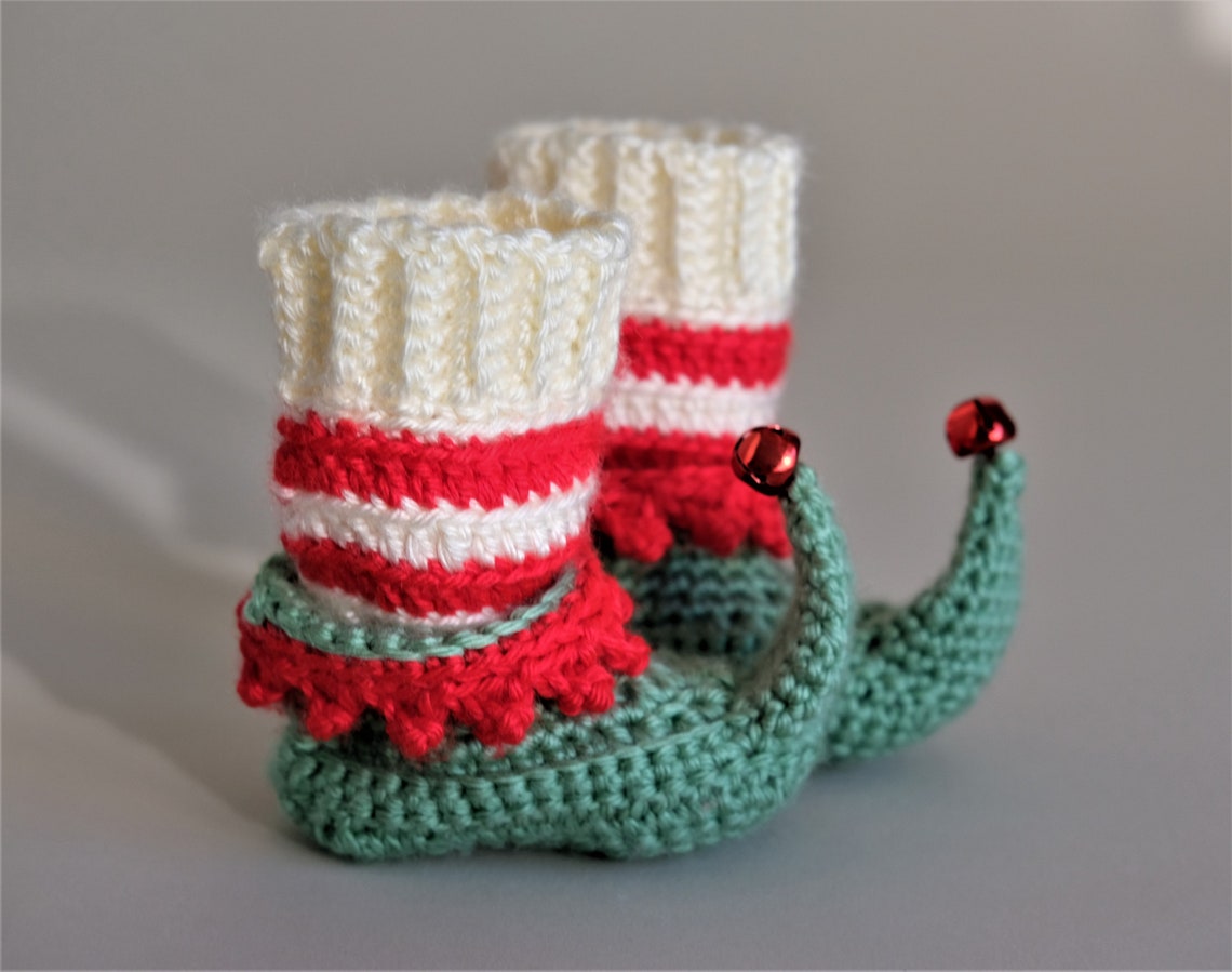 Crochet Elf Booties: Christmas Holiday Slippers - Etsy