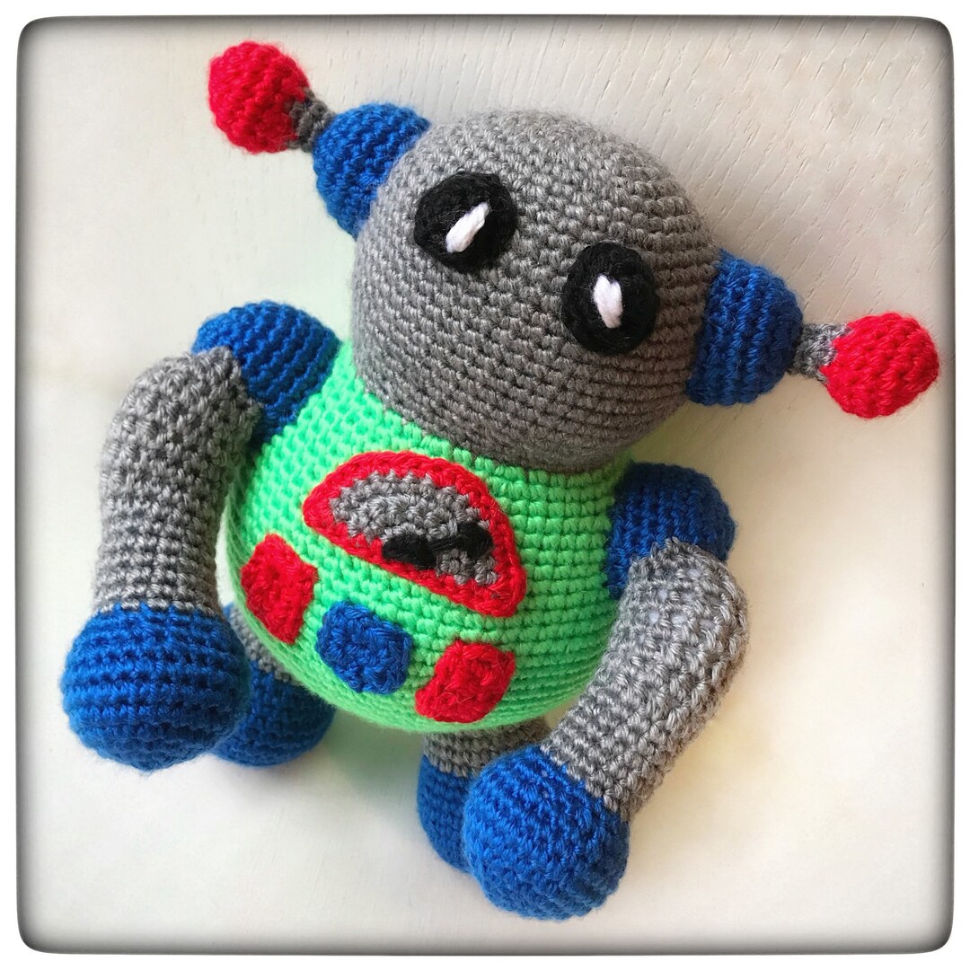 Toy Robot Handmade Crochet Stuffed Toy Robot Robot Childs - Etsy