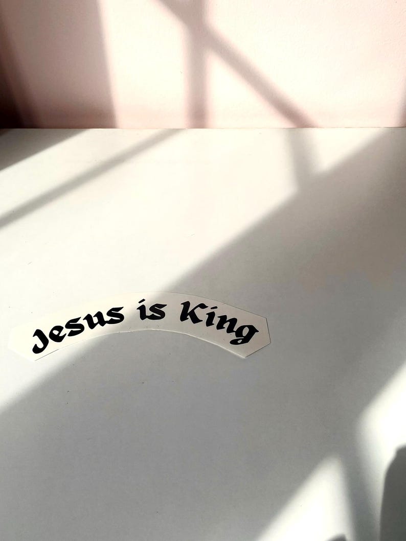 JESUS IS KING Holographic Jesus Vinyl Decal Stickers, Christian Gift ...