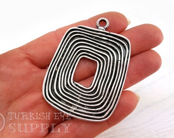 Rectangle pendant | Etsy