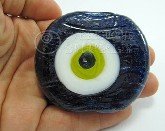 Large Navy Blue Evil Eye Nazar Glass Bead Traditional | Etsy