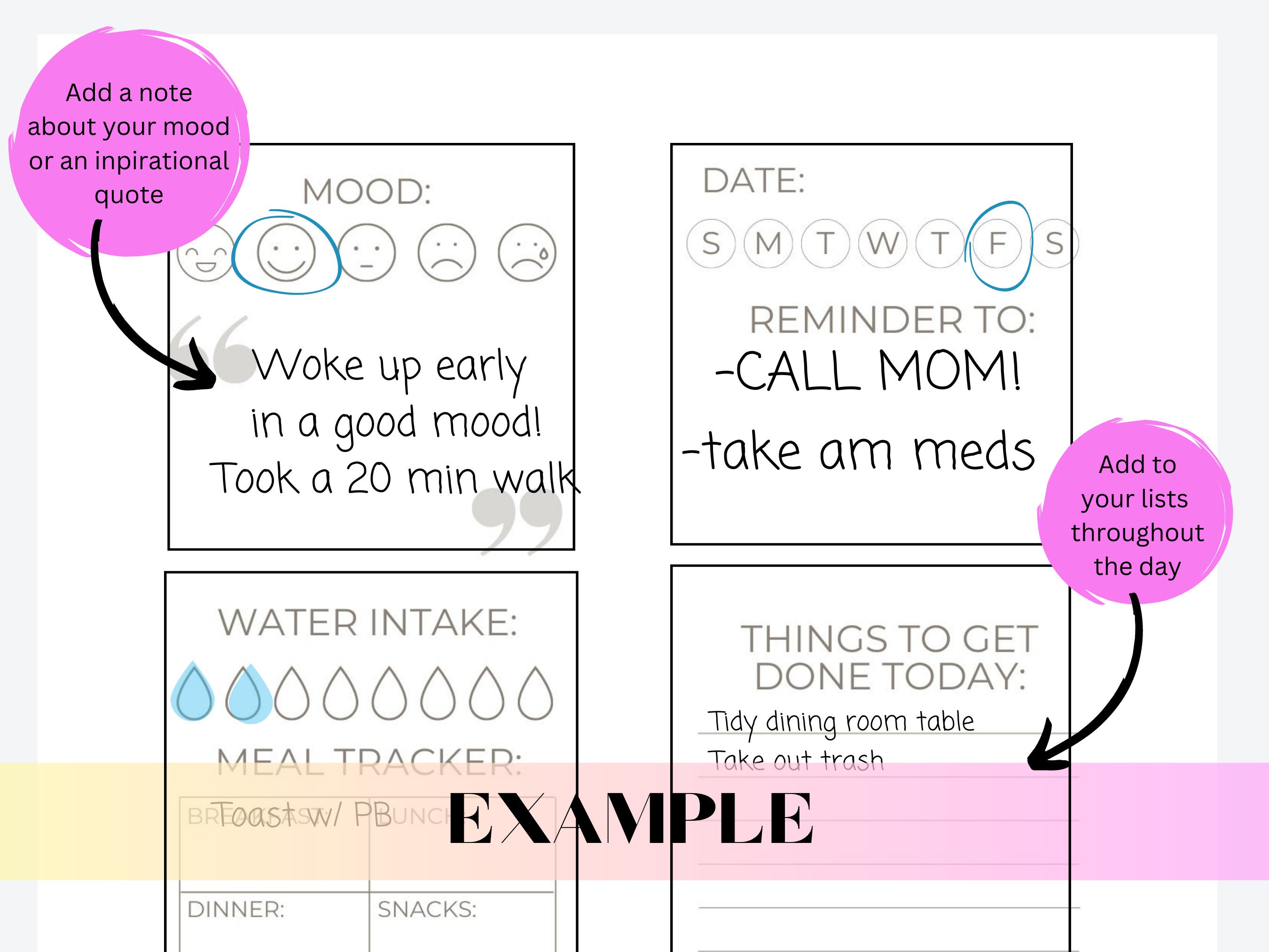 ADHD Printable Sticky Notes - Organizational Notes - Print at Home ...