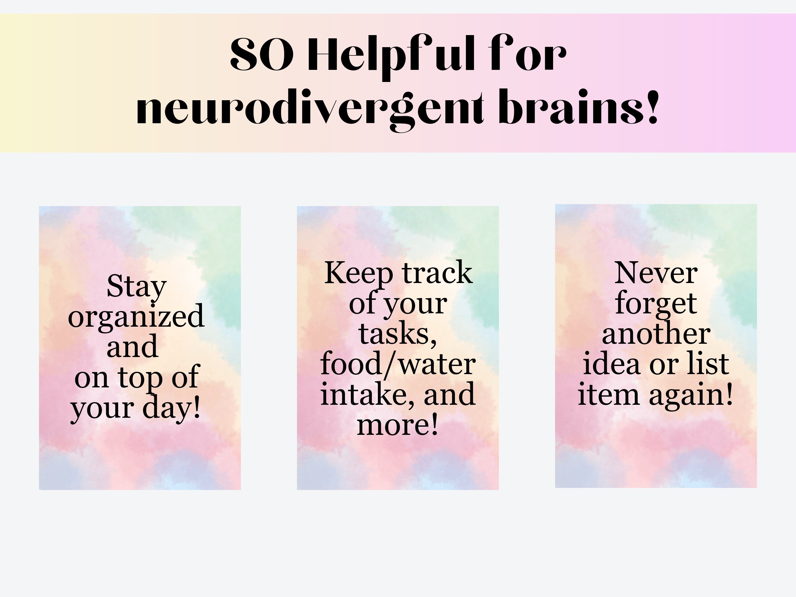 ADHD Printable Sticky Notes - Organizational Notes - Print at Home ...