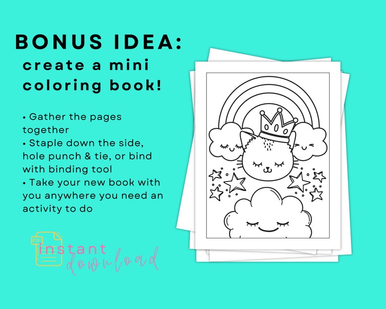 Rainbow Coloring Pages 5 Designs - Etsy