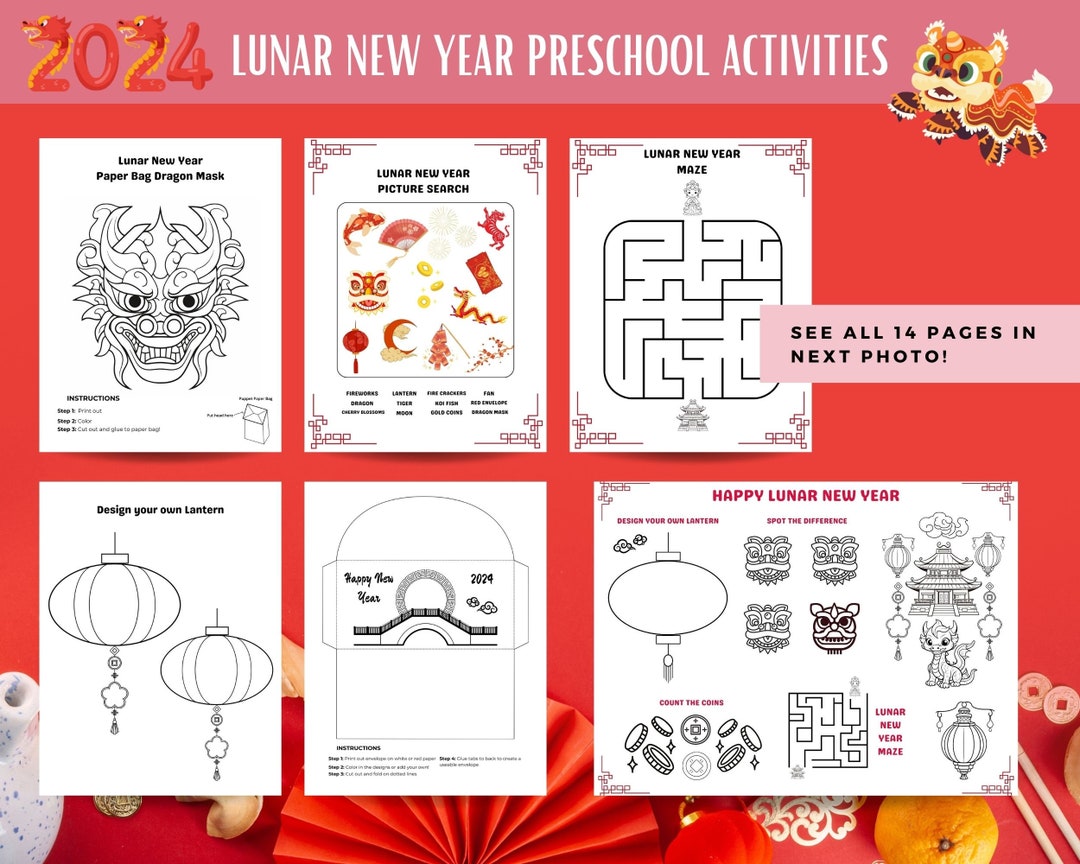 Chinese New Year Activity Sheets Lunar New Year Preschool Activity ...