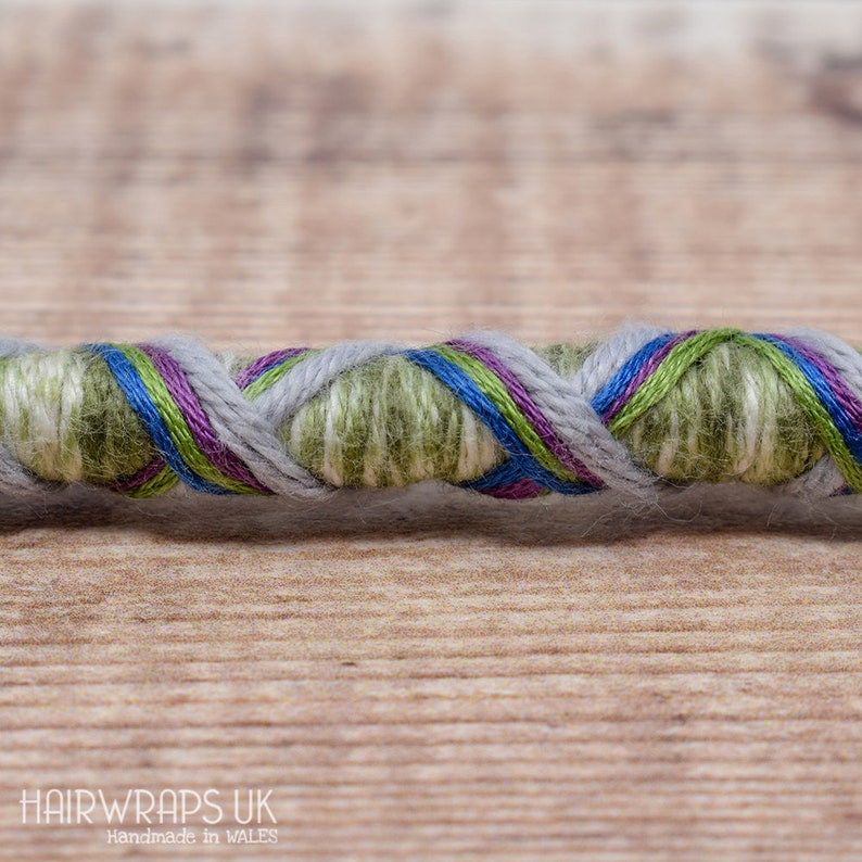 Plastic-free Thick Bohemian Dreadlock Extension EMERALD SHADOW | Etsy