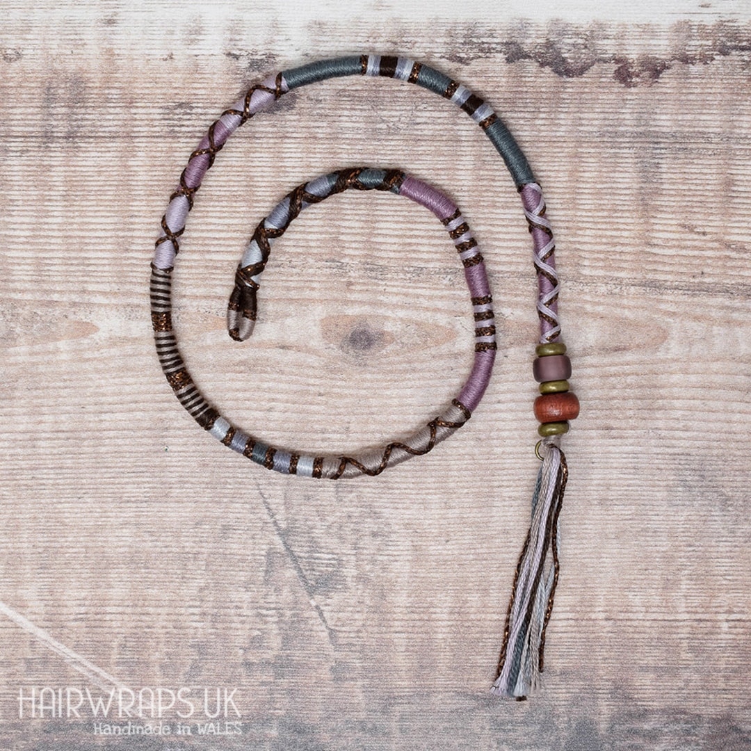 Natural Hair Wrap, Bohemian Hair Extension, Reusable Hair Wraps, Beaded ...