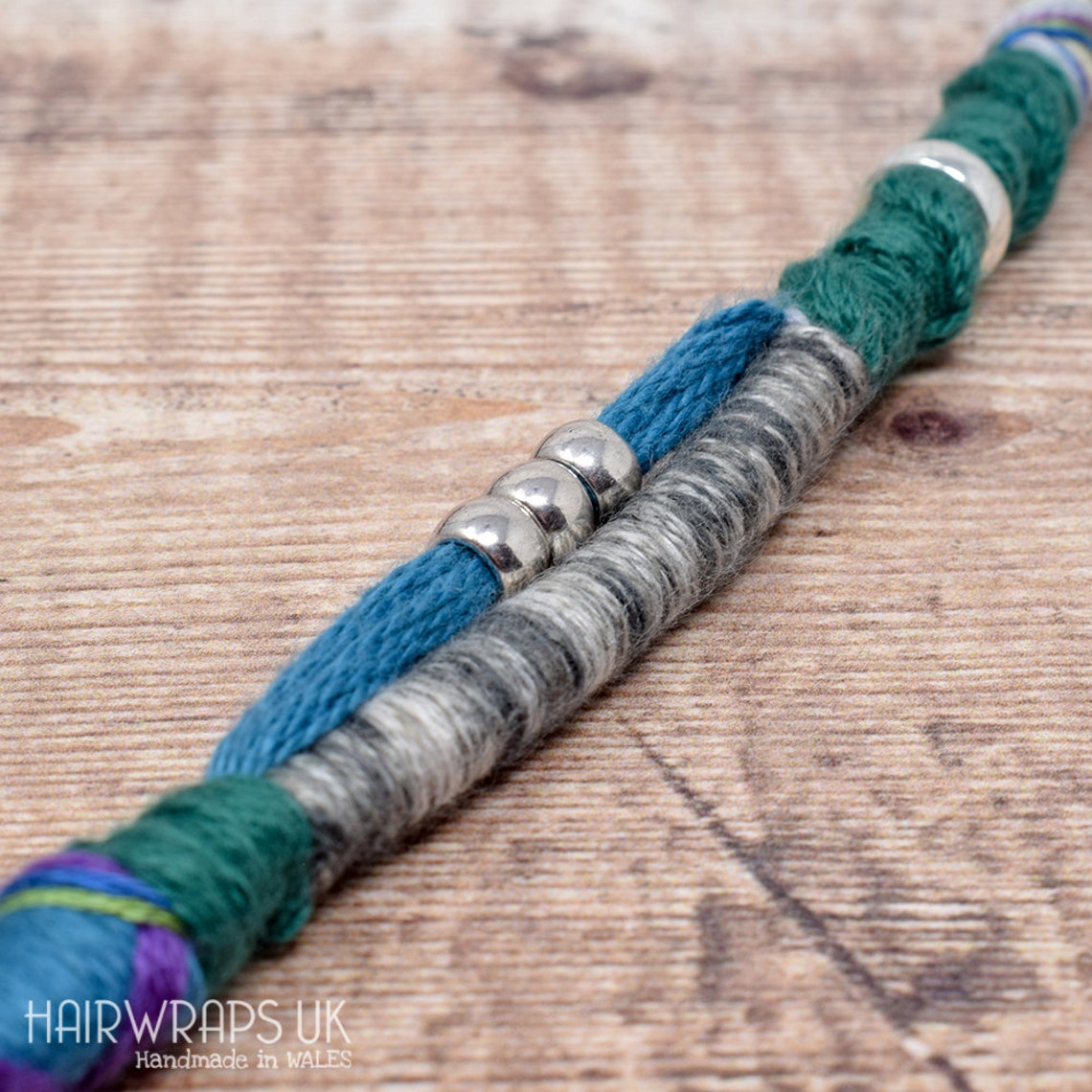 Plastic-free Thick Bohemian Dreadlock Extension EMERALD SHADOW | Etsy