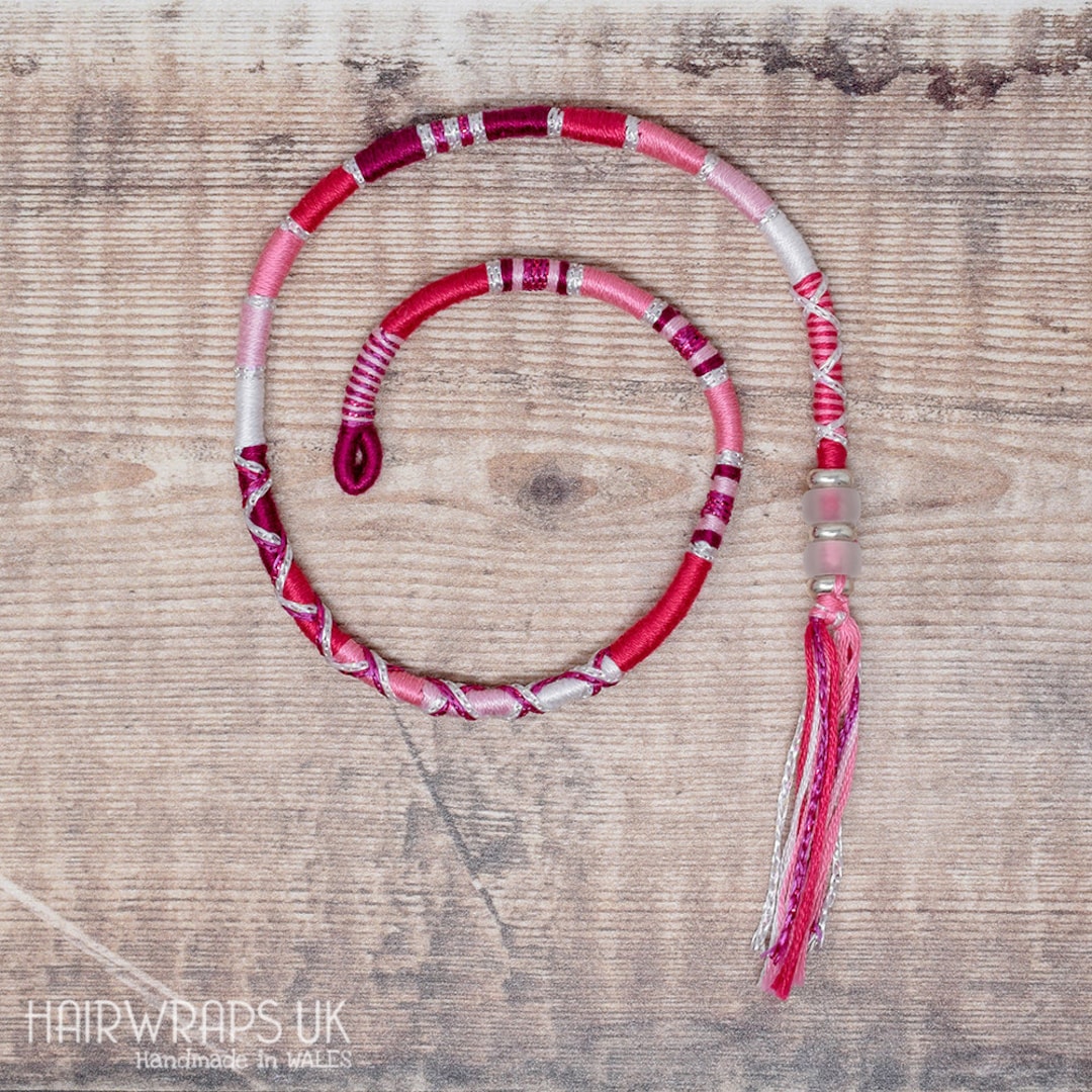 Pretty Pink Hairwrap, Pink Hair Wrap Clip, Girls Party Hair Accessory ...