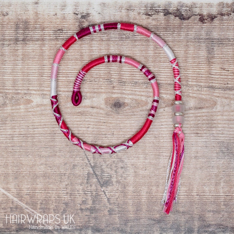 Pretty pink Hairwrap Pink Hair wrap clip Girls Party hair | Etsy