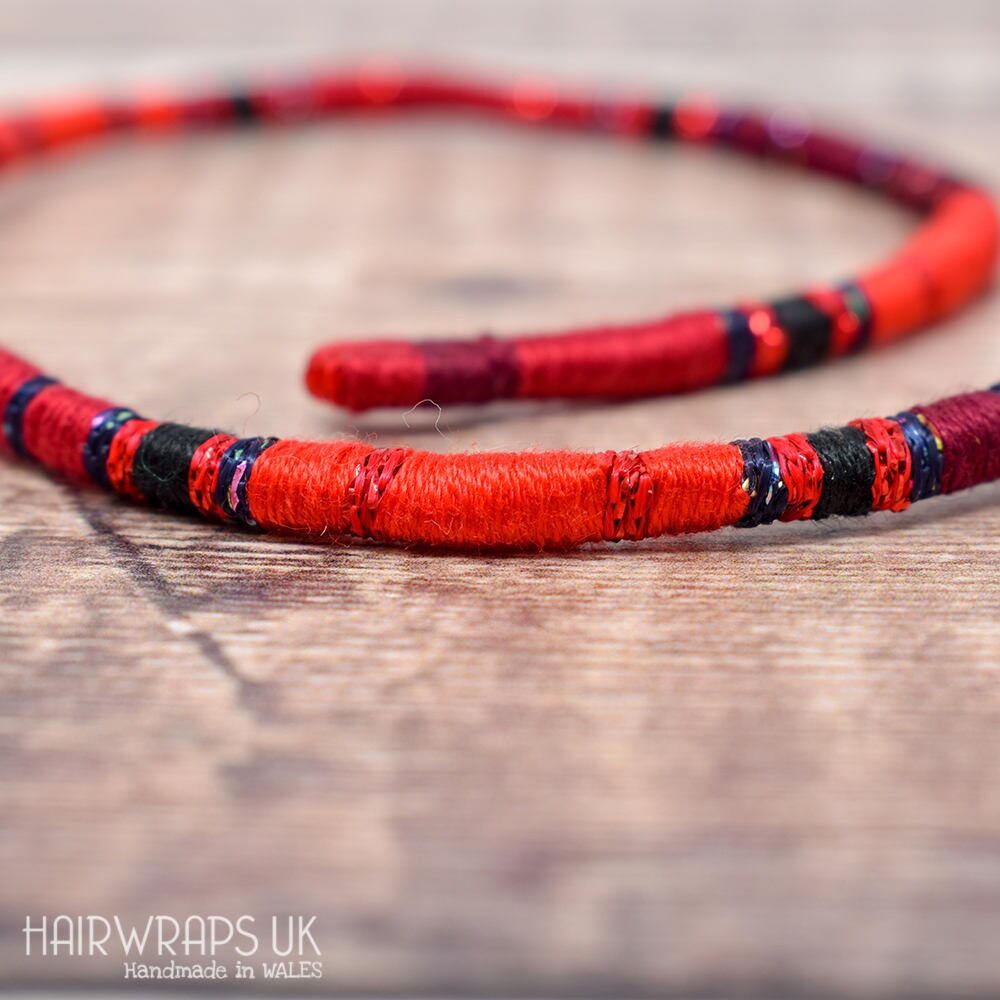 Red Hair Accessory Red Hairwrap Bohemian Hair Extensions - Etsy UK