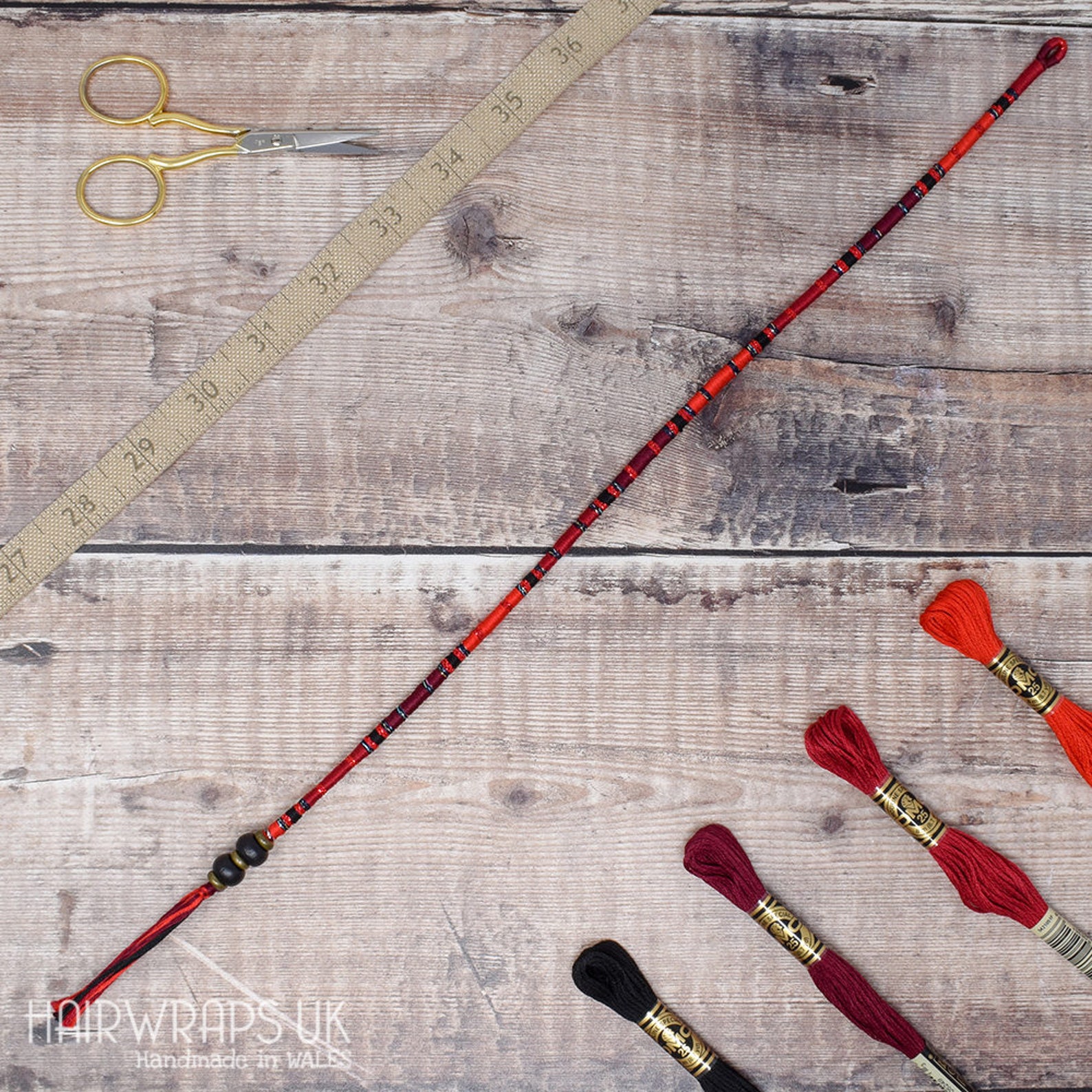 Red Hair Accessory Red Hairwrap Bohemian Hair Extensions - Etsy UK