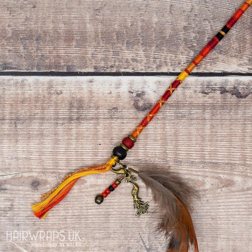 PHOENIX FEATHER Bronze Charm With Cruelty Free Feathers, Golden ...