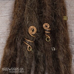 Tibetan Bronze Bell Charm for Hair Plaits, Hand Wrapped Wire Boho ...