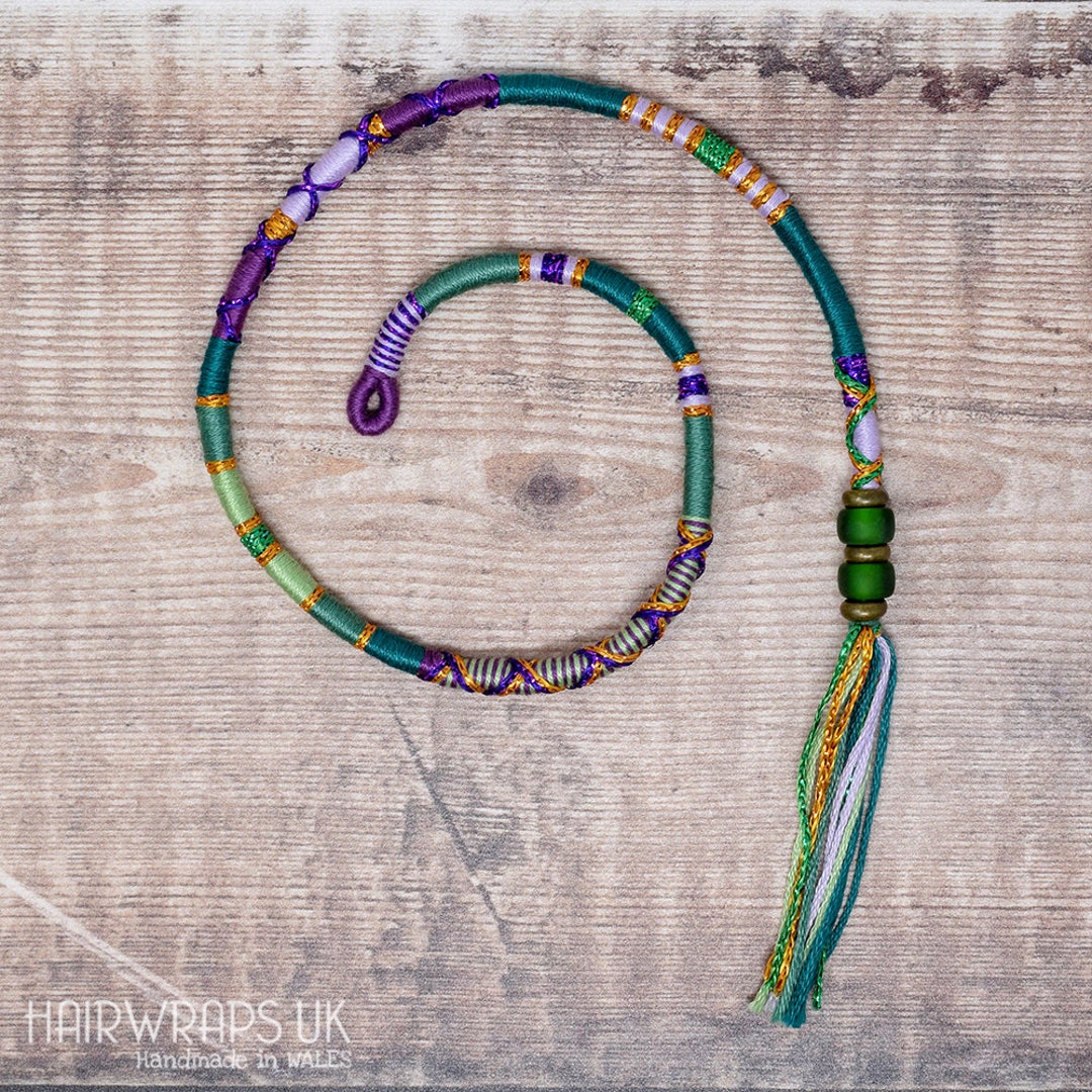 Hairwrap, Bohemian Hair Extension, Reusable Hair Wrap, Boho Hair Beads ...