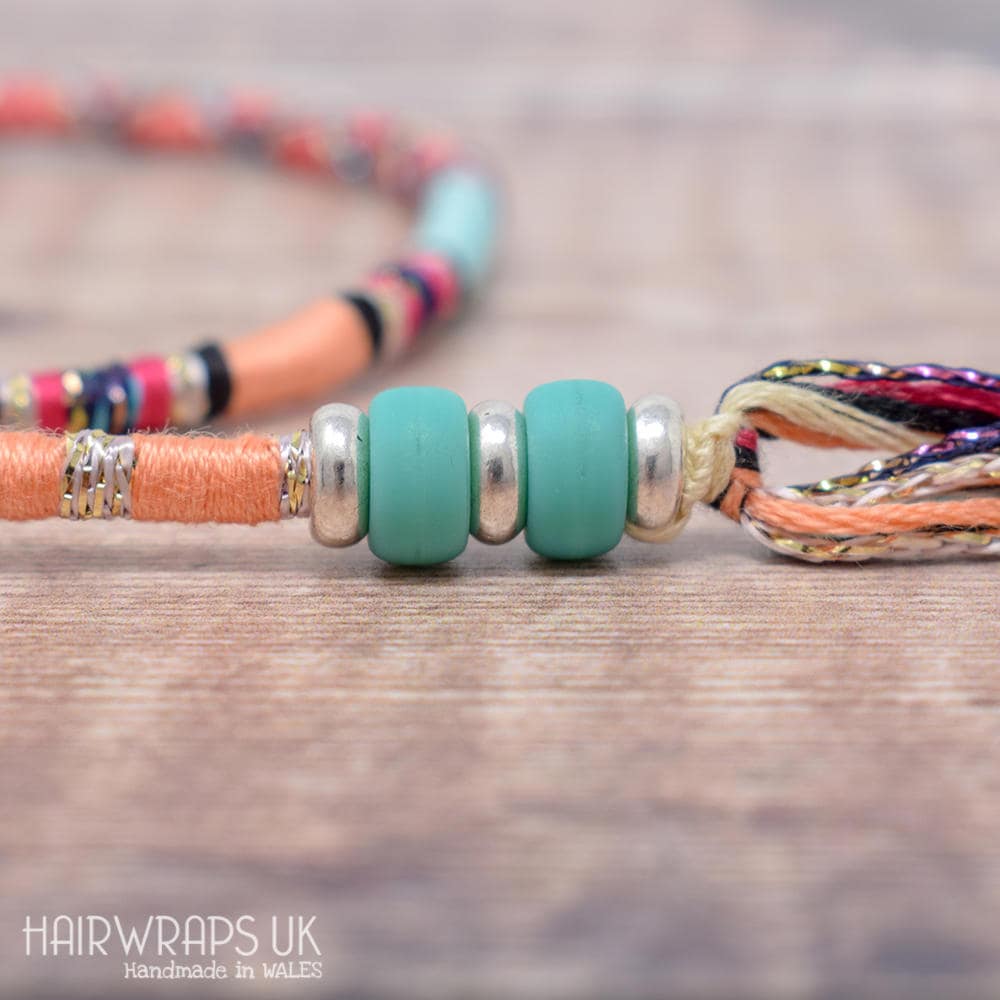 Hairwrap Bohemian hair extension Reusable hair wraps Beaded | Etsy