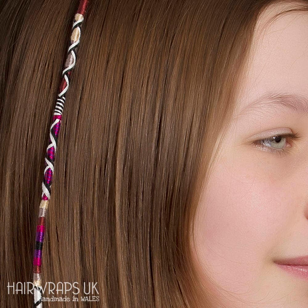 Tribal Hair Wrap Red Indian Hair braid Boho Hair Wrap Hippy | Etsy