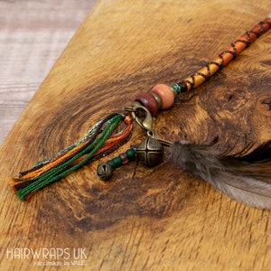 GREEN FEATHER BELL Green and Brown Bell Charm With Cruelty Free ...