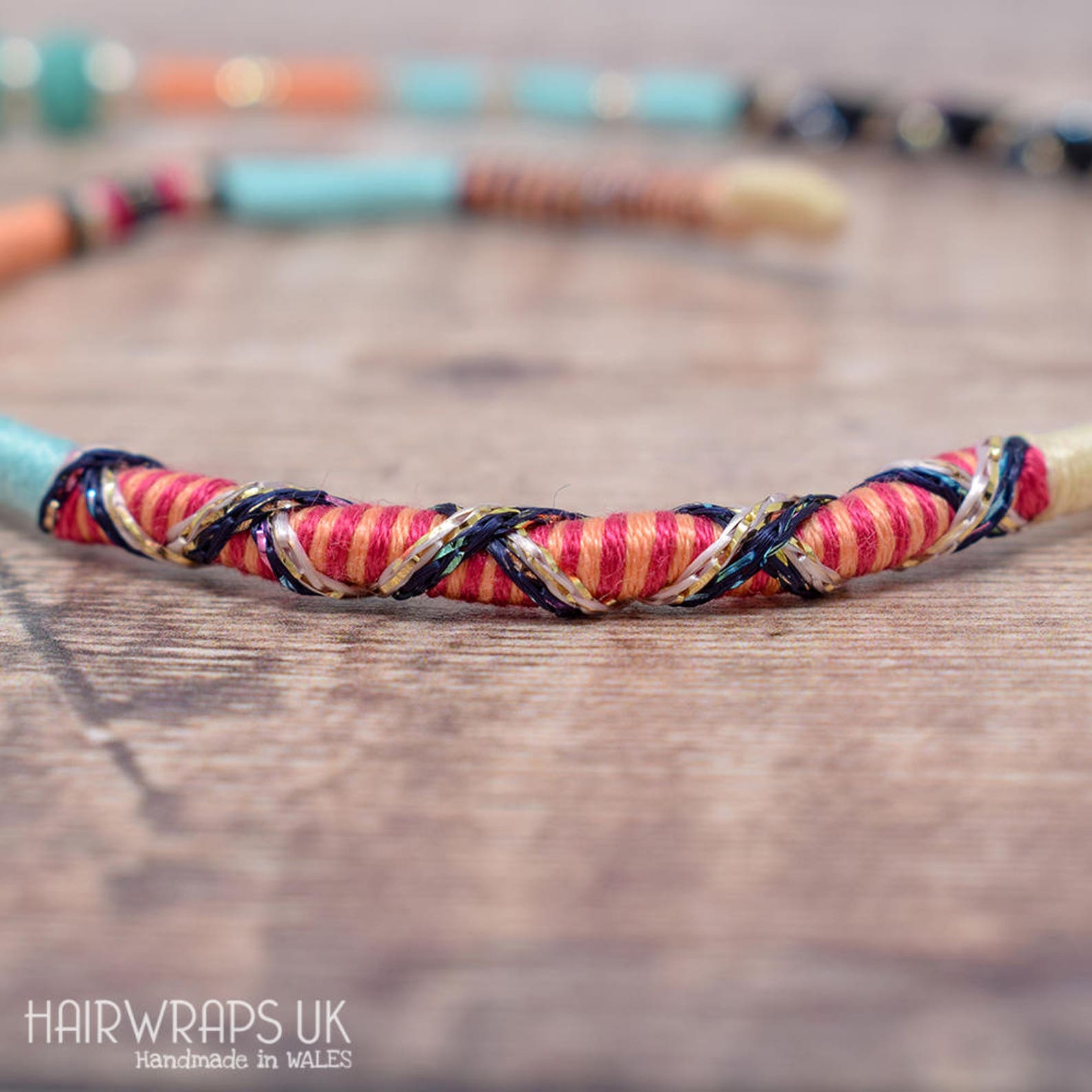 Hairwrap Bohemian Hair Extension Reusable Hair Wraps Beaded - Etsy