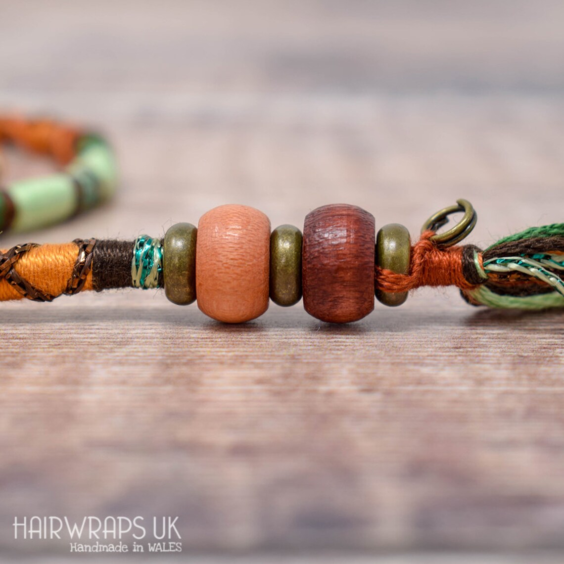 Boho Hairwrap, Bohemian Hair Extension, Reusable Hair Wraps, Beaded ...