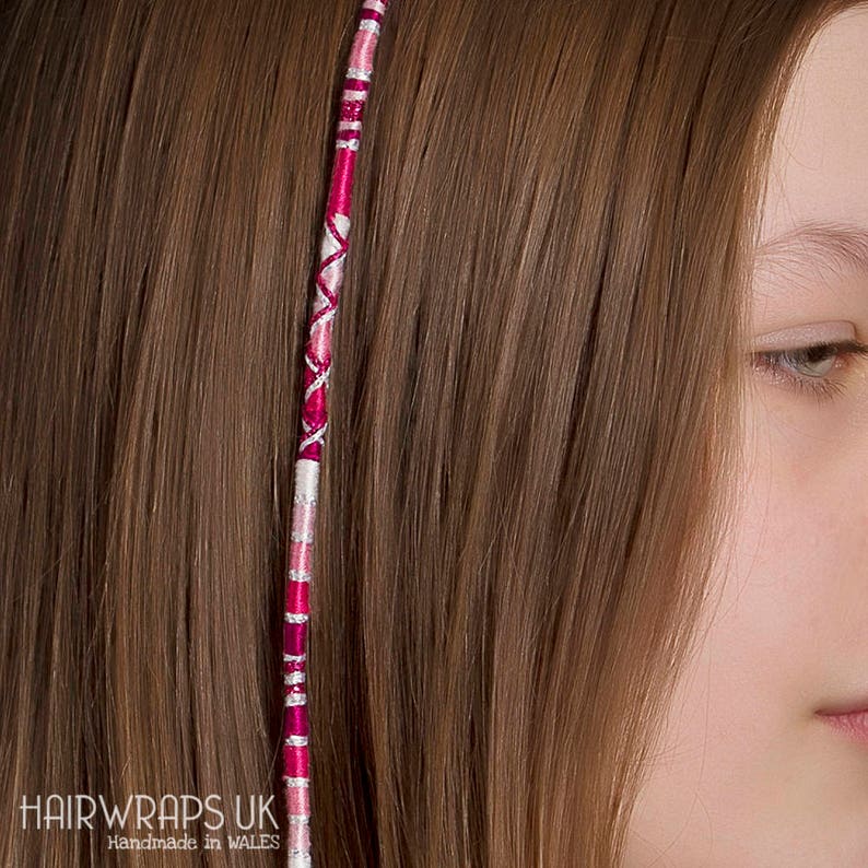 Pretty pink Hairwrap Pink Hair wrap clip Girls Party hair | Etsy