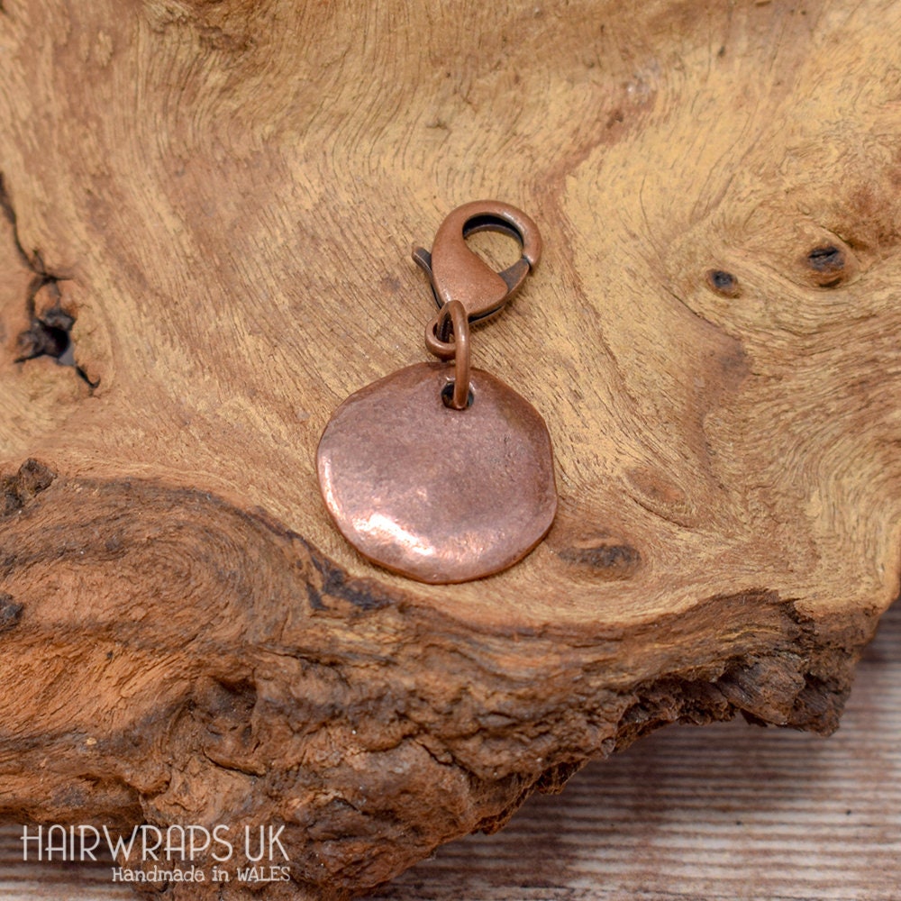 COPPER DISC Charm Round Copper Coloured Charm Rose Gold - Etsy