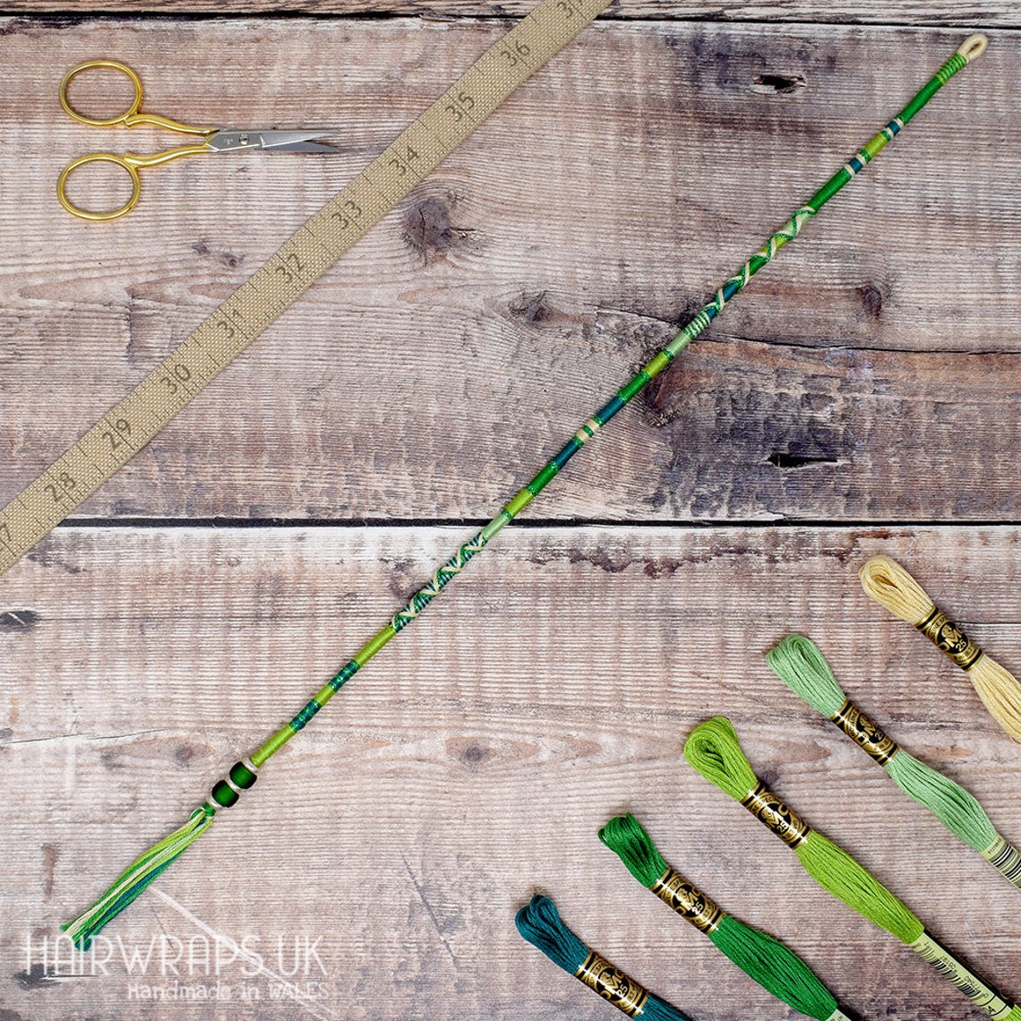 Green Hair Accessory Green Hair Wrap Braid Hairwrap | Etsy