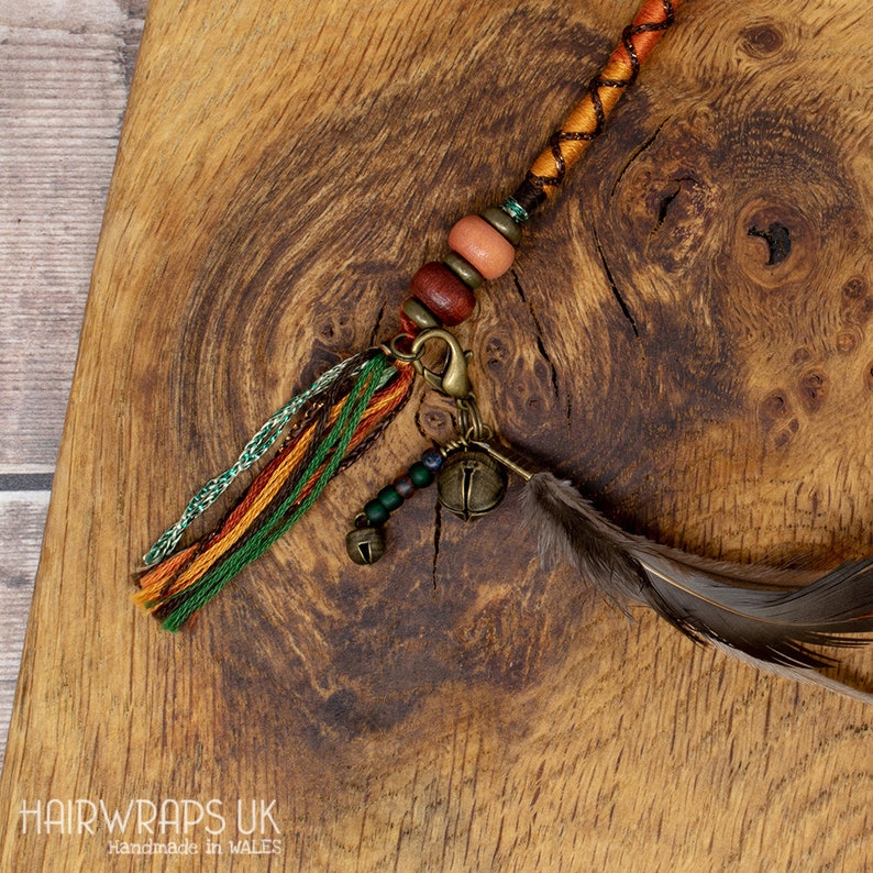 GREEN FEATHER BELL Green and Brown Bell Charm With Cruelty Free ...