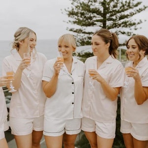 Embroidered Bridesmaid Pajamas Bridesmaid Pajama Set Bridesmaid Pajama ...