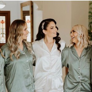Embroidered Bridesmaid Pajamas Bridesmaid Pajama Set Bridesmaid Pajama ...
