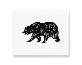California Bear Art - Etsy