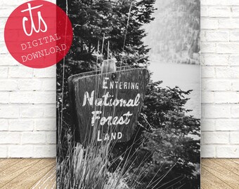 Entering Wilderness Sign - Etsy