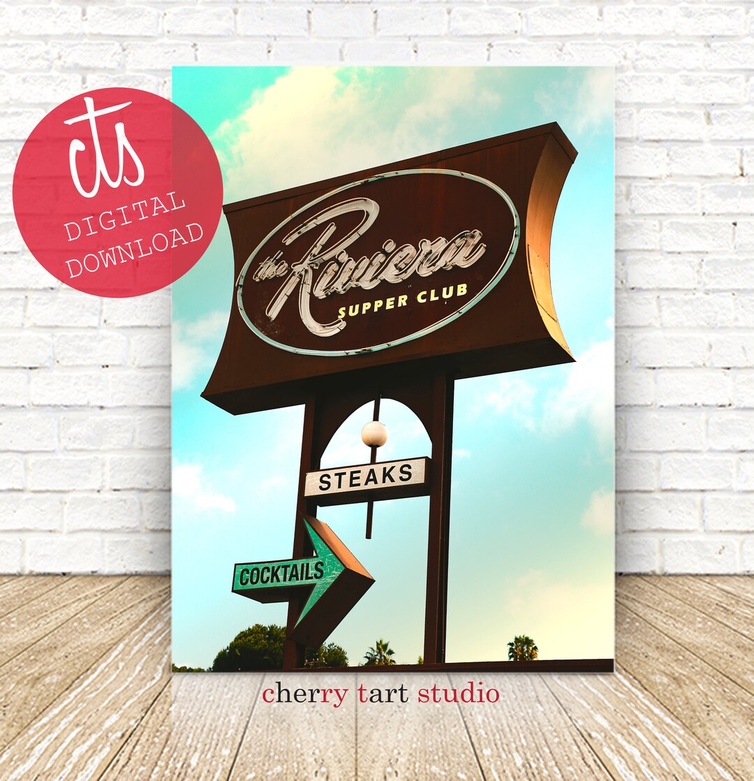 Vintage Supper Club Sign Fine Art Print Digital Download - Etsy