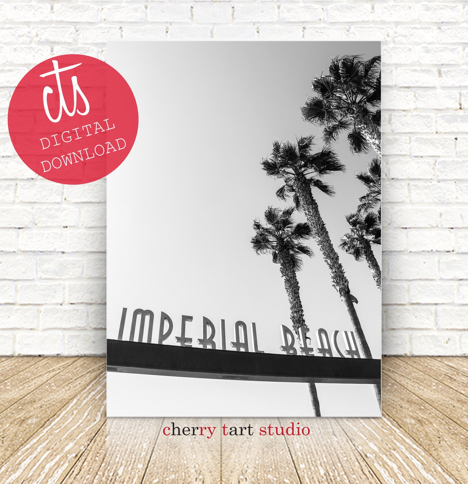 Imperial Beach Sign - Digital Download - Black and White - Printable ...