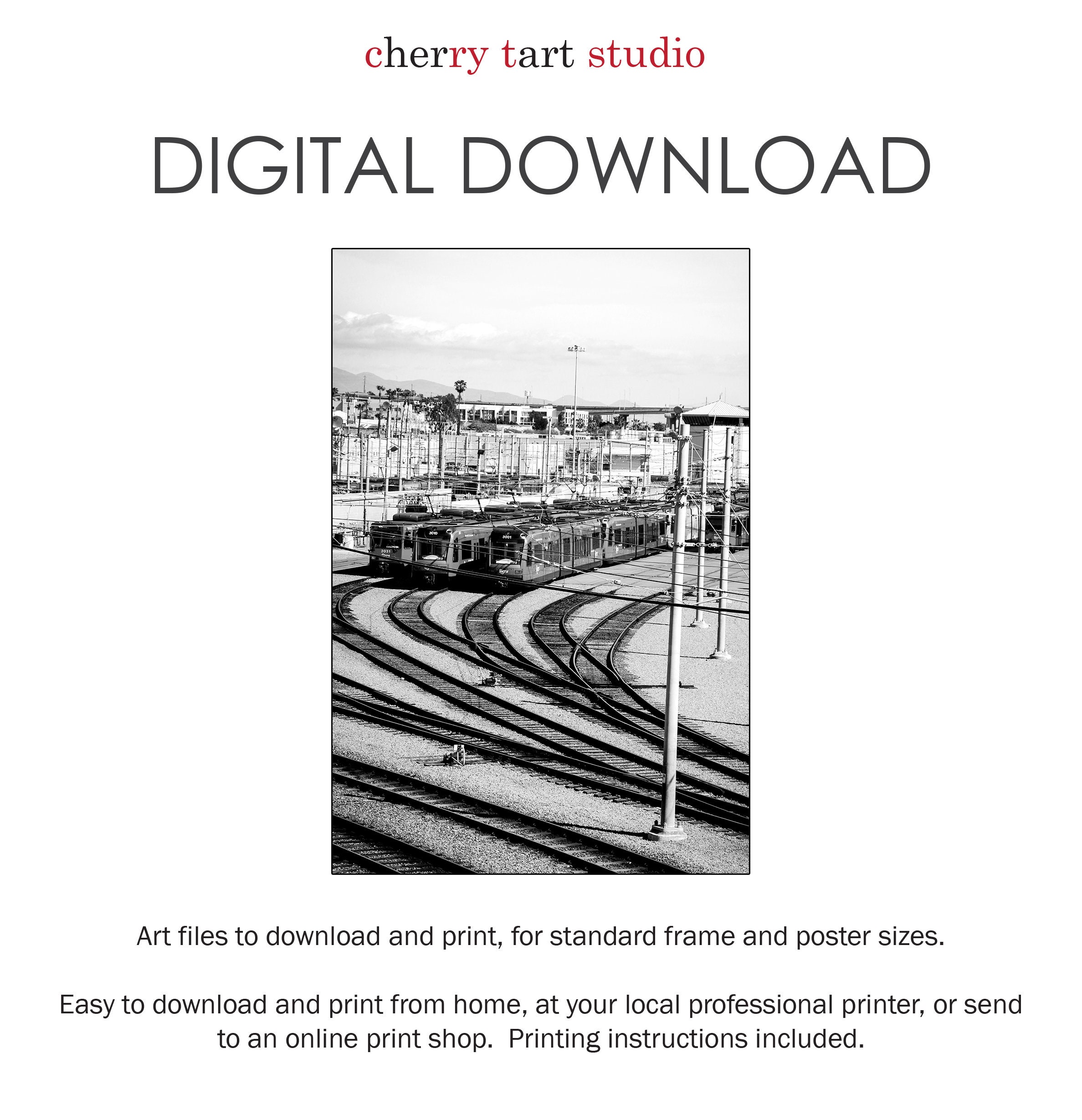 Trolley Yard - Fine Art Print - Digital Download - Etsy