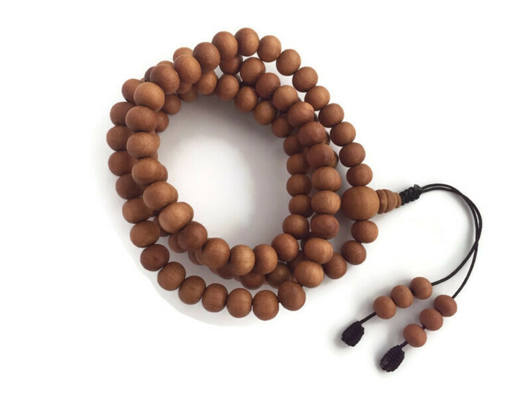 Original Tibetan Sandalwood 108 Beads Full Mala Prayer Beads Adjustable ...